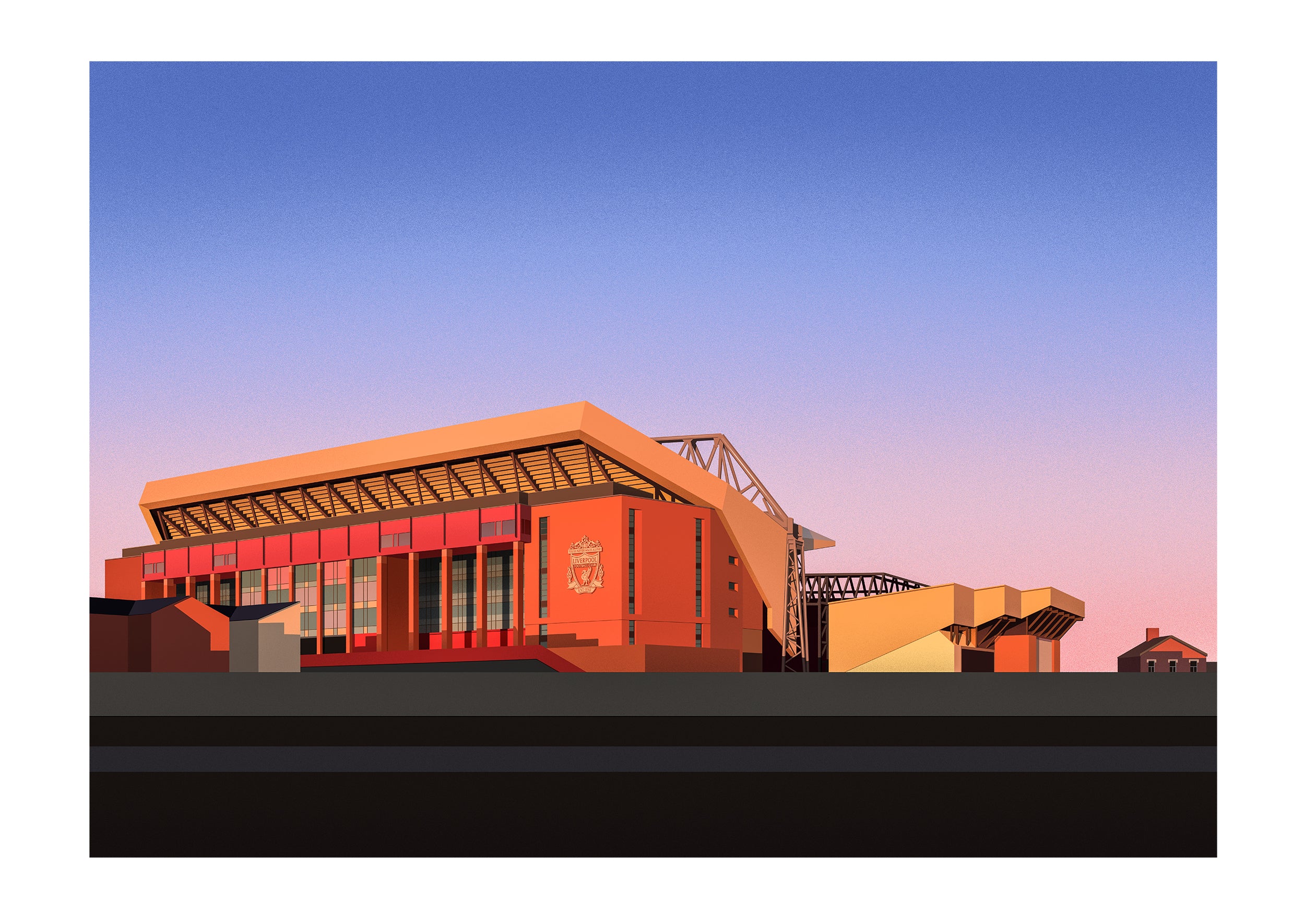 Anfield II, Liverpool FC Illustrated Fine Art Print – Kieran Gabriel Prints