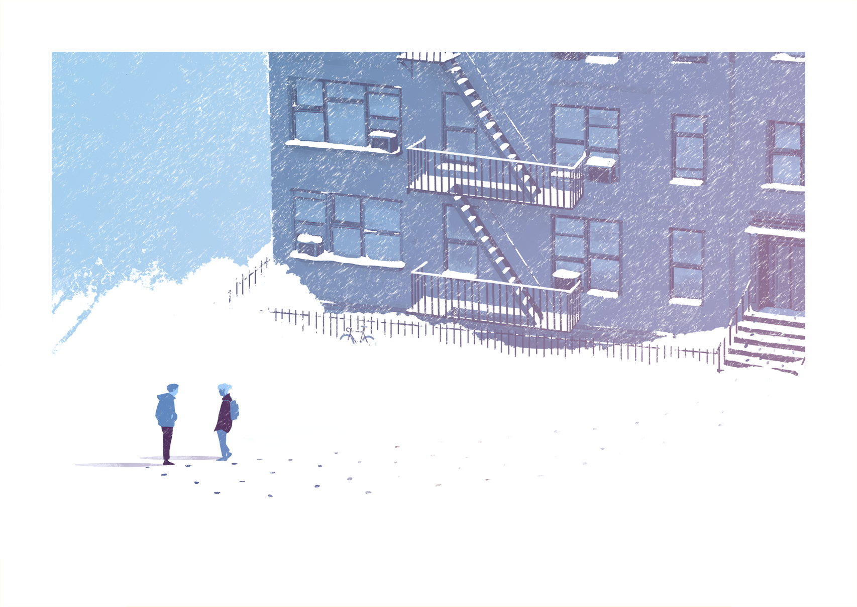 Blizzard - Illustrated Fine Art Print – Kieran Gabriel Prints