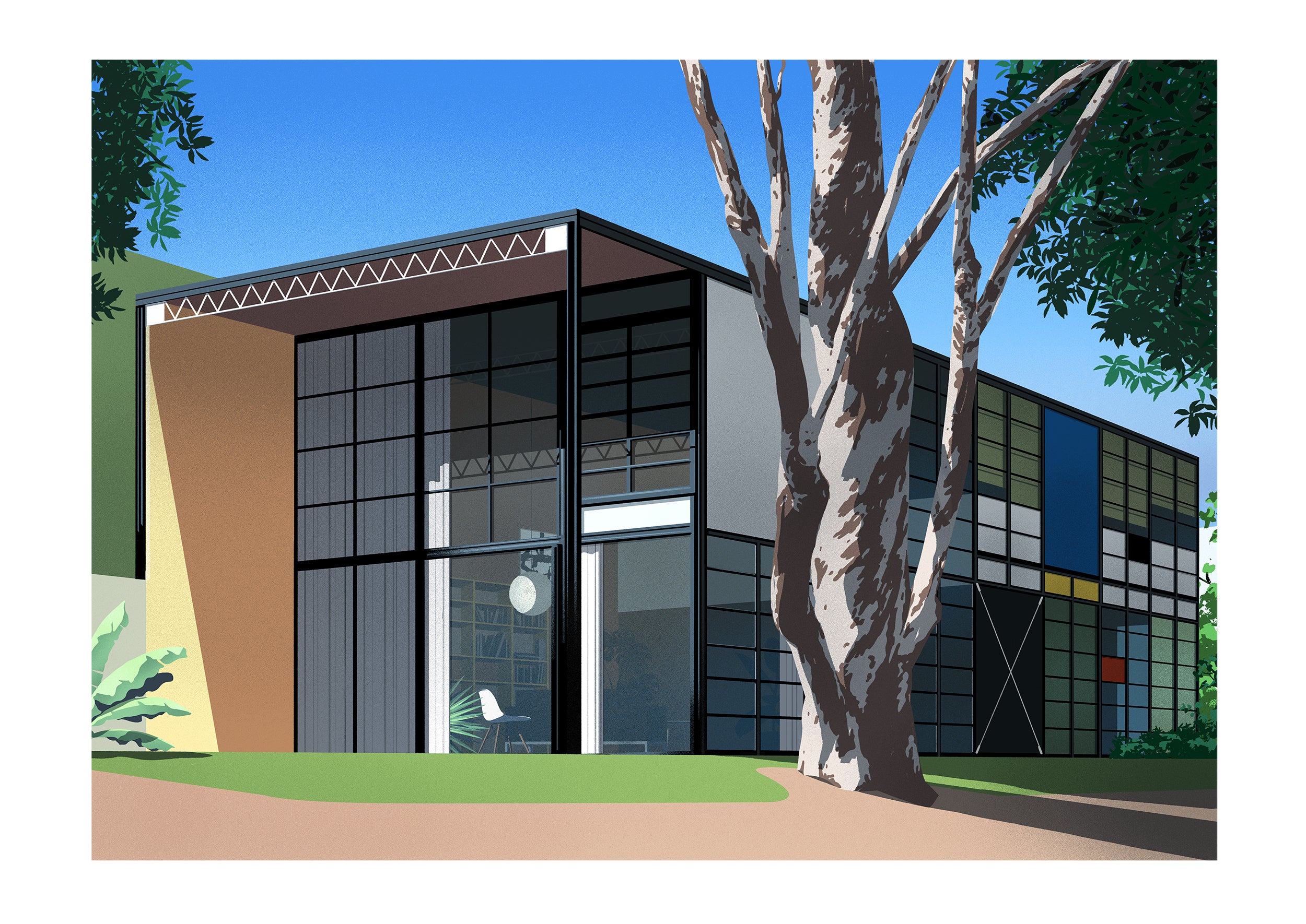 Eames House - Illustrated Fine Art Print – Kieran Gabriel Prints