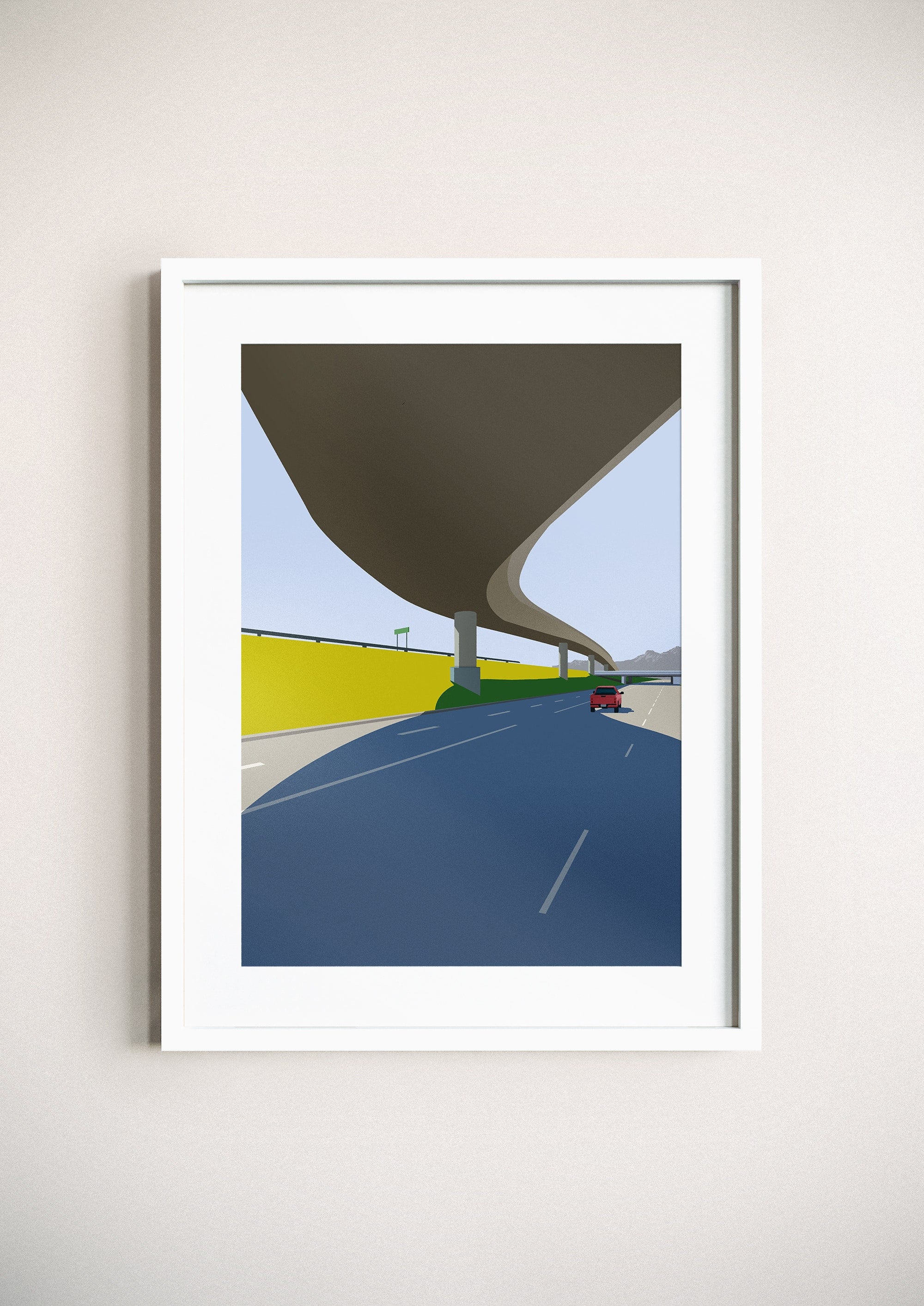 Highway - Illustrated Fine Art Print — Kieran Gabriel Prints
