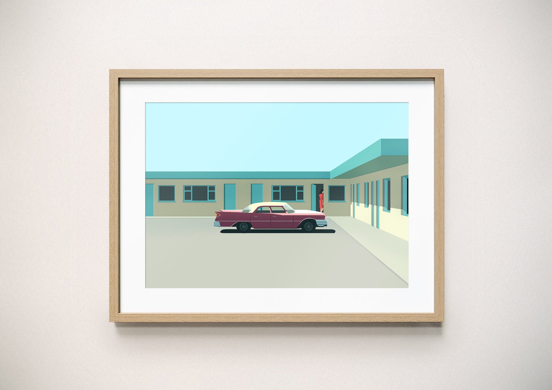 Motel - Illustrated Fine Art Print – Kieran Gabriel Prints