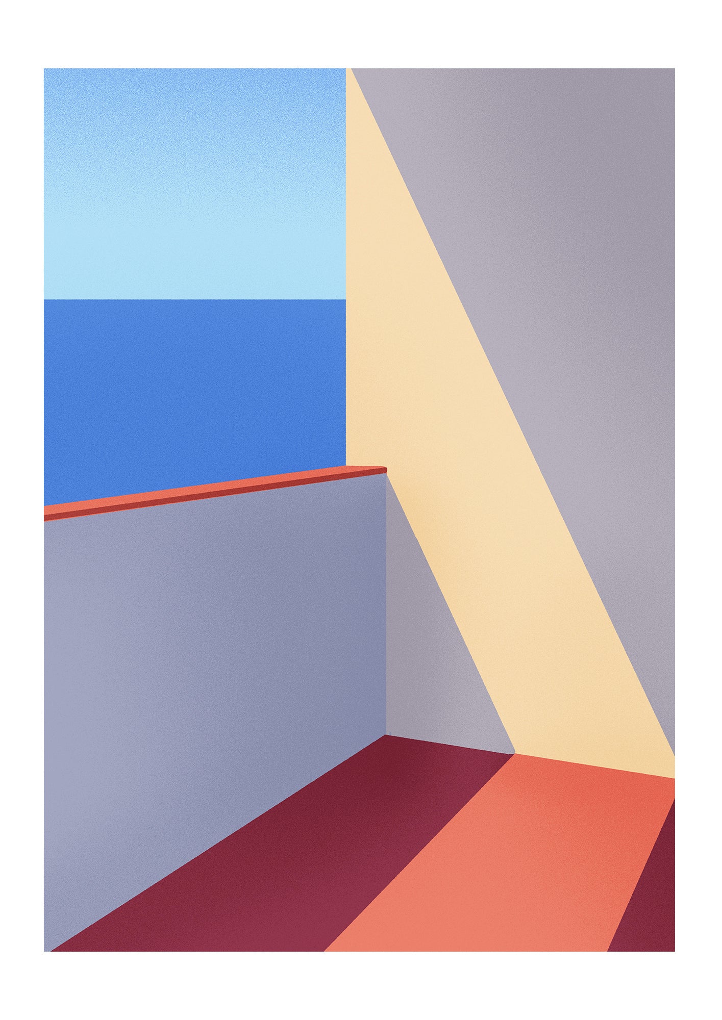 Sunlight - Illustrated Abstract Fine Art Print – Kieran Gabriel Prints